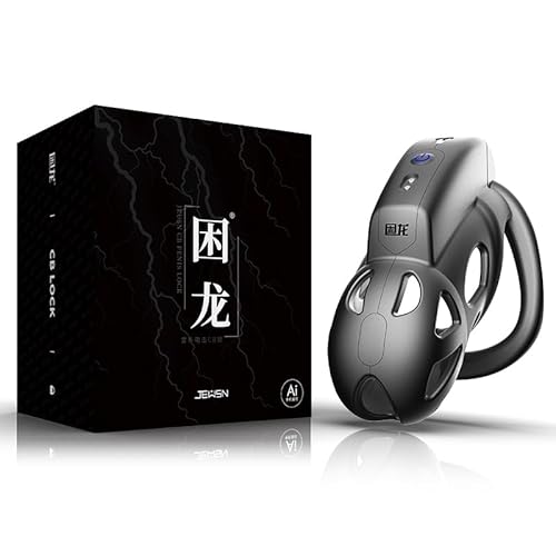 JEUSN Male Electric Shock Penis Chastity Cage APP Remote Control Lock ...