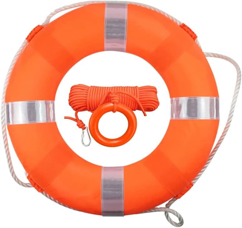 Mua 20 Inch Life Preserver Ring with Water Floating Lifesaving Rope 98 ...