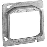 Hubbell-Raco 841 Raised 1/2-Inch, 4-11/16-Inch Square Mud-Ring for 2 Devices - Electrical Boxes ...