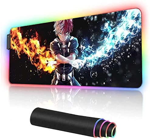 one year warranty_SHOTO TODOROKI RGB XL Gaming Mouse Pad, Non-Slip ...