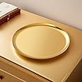 Amazon.com: Beatcreat Large Round Stainless Steel Tray,Round Gold Trays ...