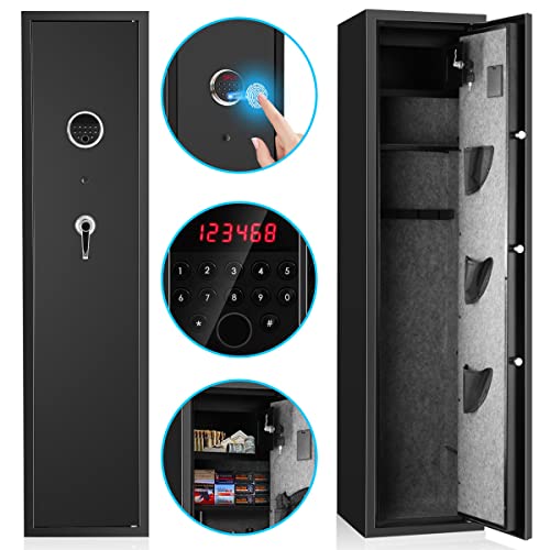 Rifle Gun Safe for 5 Rifle Safe, Gun rack With Digital Password and Key ...