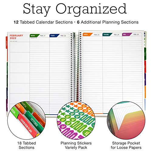 Deluxe 2021-2022 Dated Teacher Planner: 8.5"x11" Includes 7 Periods ...