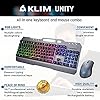 KLIM Unity Wireless Keyboard and Mouse Set US - New 2023 - Slim Durable ...