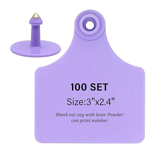 NAOEDEAH Cattle Ear Tags Blank Cow Tags Blank Ear Tag for Cattle ...