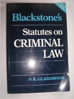 Blackstone's Statutes on Criminal Law (Blackstone's Statute Books ...