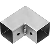 Amazon.com: YIDU69Q 12 Pcs 1" Square Tube Fittings-2 Way Connector, L ...