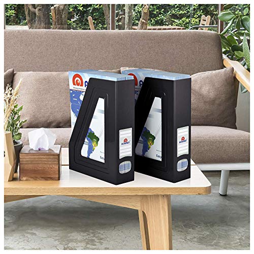 Acrimet Magazine File Holder, Durable Rack, Space-Saving Organizer ...