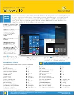 Microsoft Windows 10 Quick Start Card - Tips Tricks Shortcuts Help - 6 ...