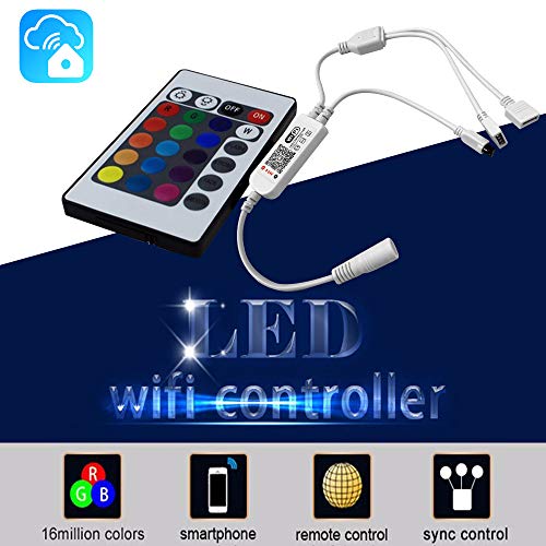 WiFi for RGB LED Strips Lights Smart Wireless Controller, Compatible ...
