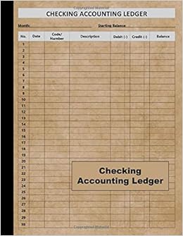 Checking Account Ledger: Simple and Easy to Add Entries - Accounting ...