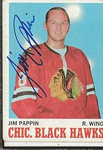 Jim Pappin 1970 Topps Autograph #13 Blackhawks - Hockey Slabbed ...