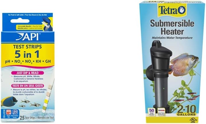 API 5-in-1 Test Strips Freshwater and Saltwater Aquarium Test Strips 25 ...