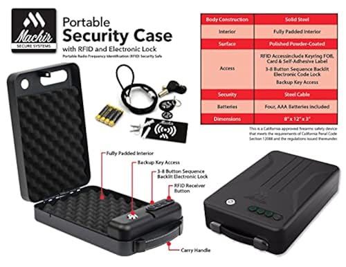Personal Security Box With Override Keys Machir Portable Security Case ...