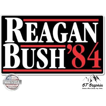 Amazon.com: American Vinyl Reagan Bush 84 Vintage Bumper Sticker ...