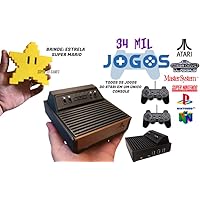 Mini Atari Retro Super 3D com 34 mil jogos e 2 Controles : Amazon.com ...