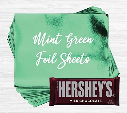 Amazon.com: Mint Green Shiny Candy Bar Wrapper Foil Sheets for Over ...