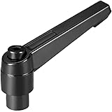uxcell M8 x 32mm Handle Adjustable Clamping Lever Thread Push Button Ratchet Male Threaded Stud ...