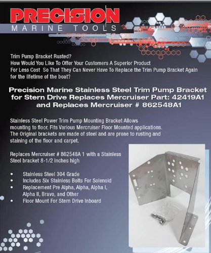 Trim Pump Mounting Bracket Stainless Steel - MasterBasser