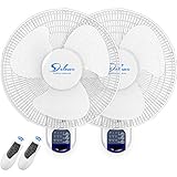 Hurricane Super 8 - Figure 8 Pattern Oscillating Wall Mount Fan