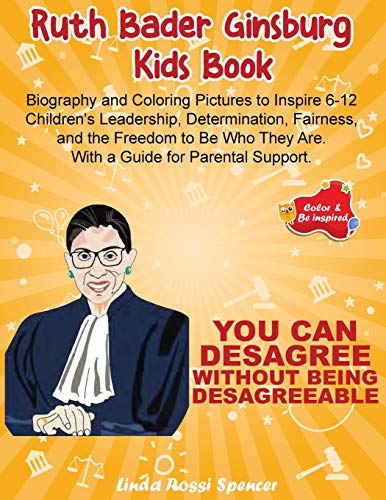 Ruth Bader Ginsburg Kids Book: Biography and Coloring Pictures to ...