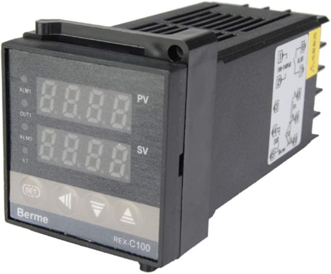 Kit de controlador de temperatura REX- C100 220V Digital PID: Amazon.es: Electrónica