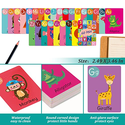 Go Fish Classic Alphabet Card Game, ABC Uppercase Lowercase Letters ...