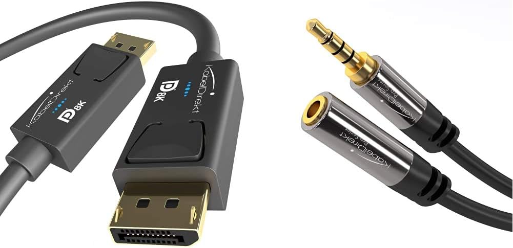 KabelDirekt – 8K DisplayPort cable version 1.4 – 2m with KabelDirekt ...