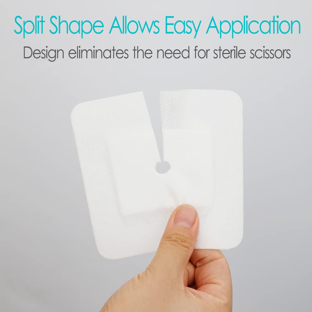 Mua Peritoneal Dialysis PD Catheter Drain Split Bordered Gauze Island Dressing Pad for Stomach ...