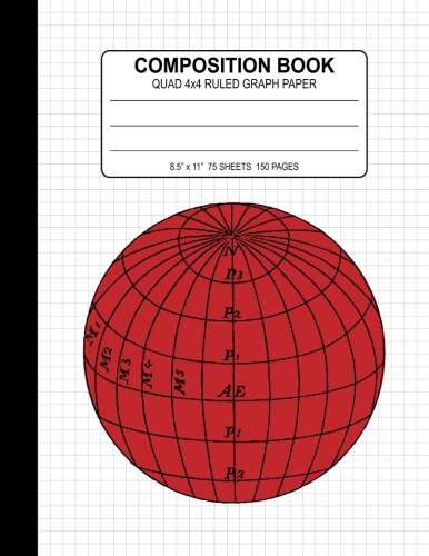 Composition Book Quad Ruled: 4x4 Graph Paper Notebook (Large 8.5"x11 ...