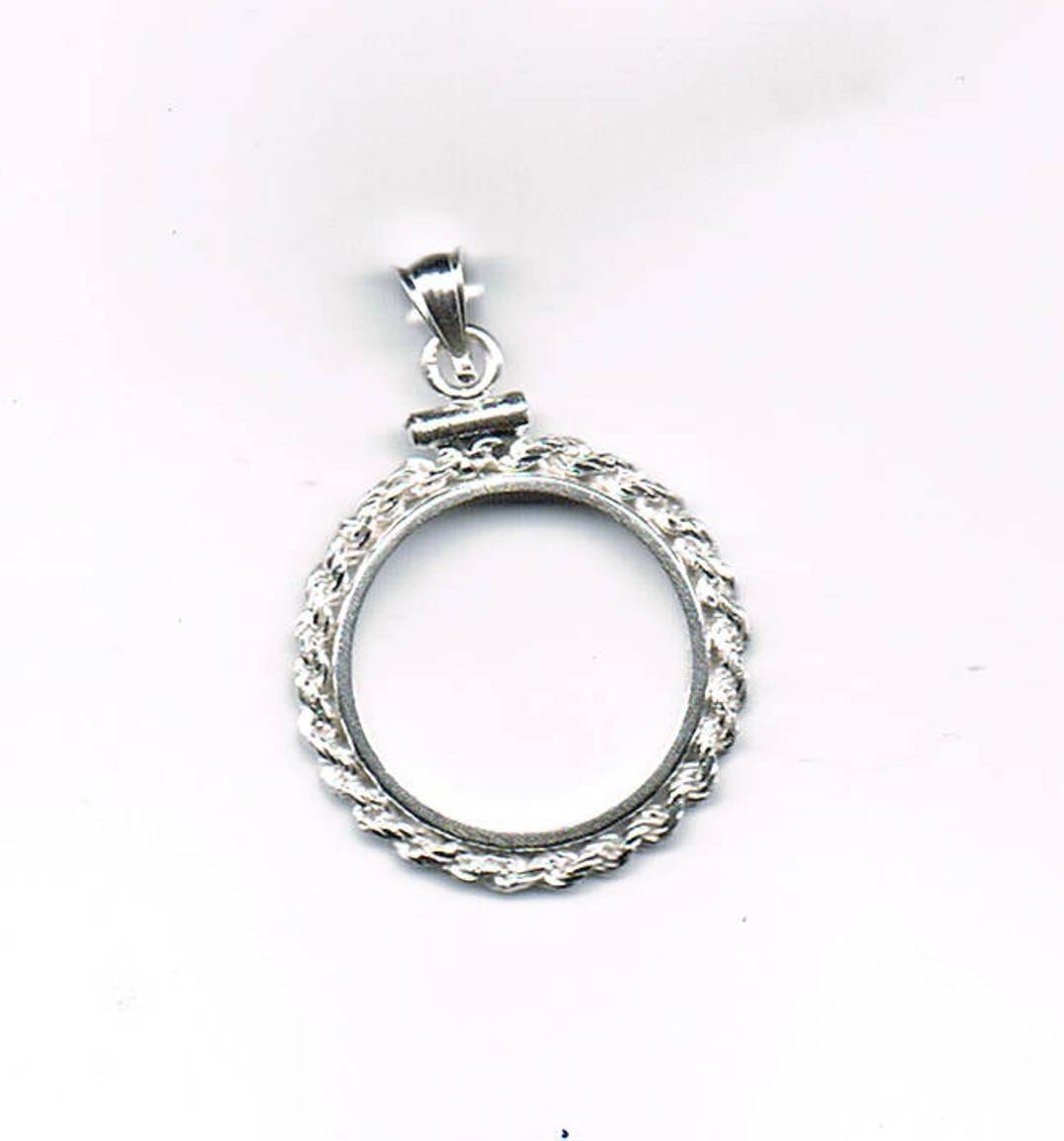 Amazon.com: Dollar Sterling Silver Rope Bezel Coin Holder (Dollar ...