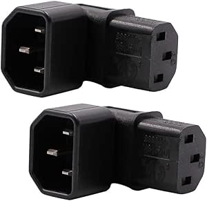 Amazon.com: IEC C14 to C13 Power Adapter PDU Plug/Socket Down 90 Degree for LCD Wall Mount TV 2 ...