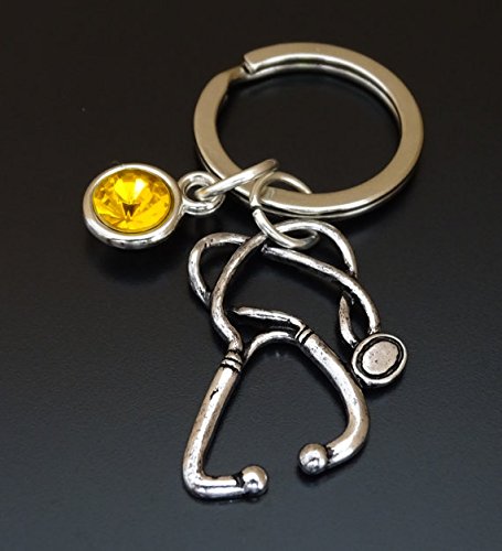 Amazon.com: Stethoscope Keychain, Stethoscope Charm, Stethoscope ...