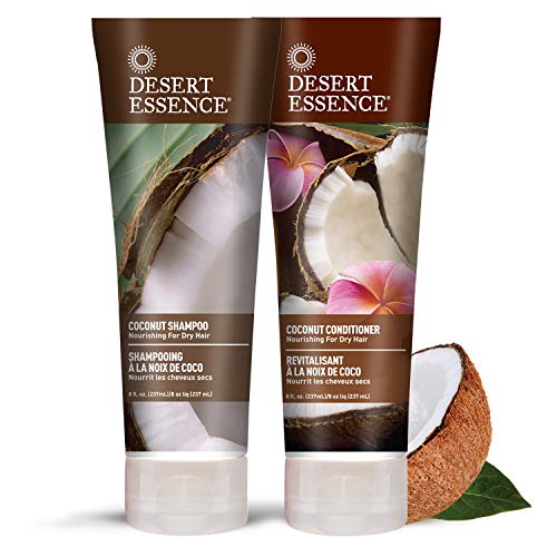 Desert Essence Coconut Shampoo & Conditioner - 8 oz.(Bundle) in ...