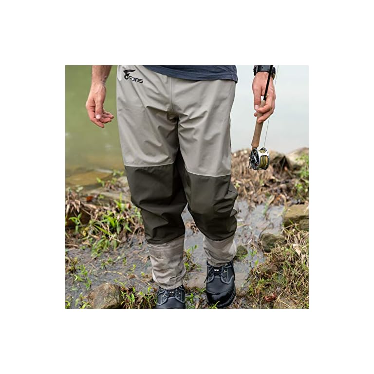8 Fans Mens Womens Waist Waders,3-Ply Durable Breathable Waterproof ...