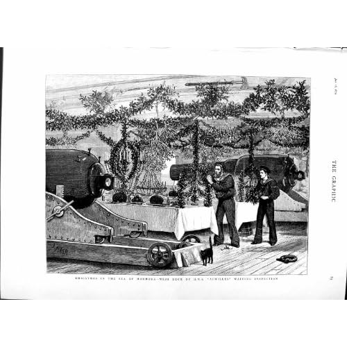 1879 Sea Marmora Mess Deck Ship Achilles Christmas Navy on PopScreen