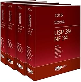 2016 USP 39 NF 34 US Pharmacopeia National Formulary Volumes 1-4: USP ...