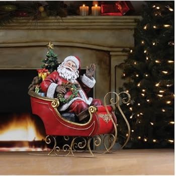 Amazon.com: Napco Santa Holding List Figurine: Home & Kitchen