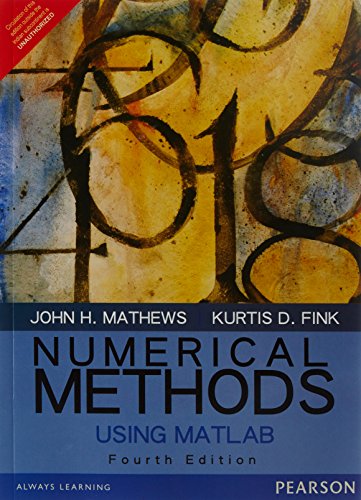 Numerical Methods Using Matlab Mathews Fink 9789332549357 Books 8790