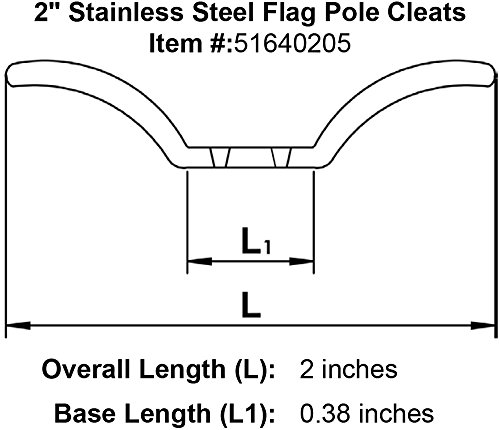 2" Stainless Steel Flag Pole Cleats - MasterBasser