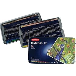 Amazon.com : Derwent Inktense Pencils, 4mm Core, Metal Tin, 72 Count ...