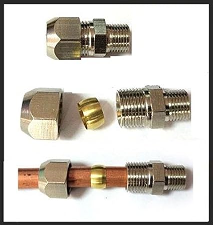 Amazon.com: Compression 5/32" or 4mm Tubing OD x M8 M8X1 Male Metric ...