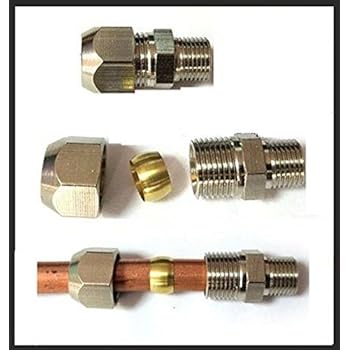 Amazon.com: Compression 5/16" or 8mm Tubing OD to M12 M12X1 Male Metric ...
