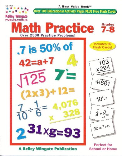 Amazon.com: Math Practice 7-8 (9780887245312): Levy, Kelley Wingate: Books