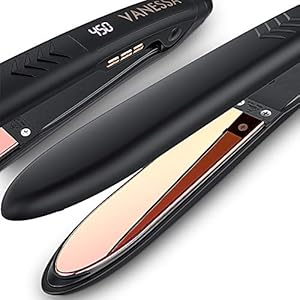 VANESSA PRO Flat Iron Hair Straightener, 100% Pure Titanium Flat Iron ...