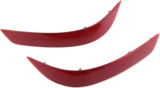 Amazon.com: 1648200974 Rear Bumper Reflector Red 1 Pair Right and Left ...