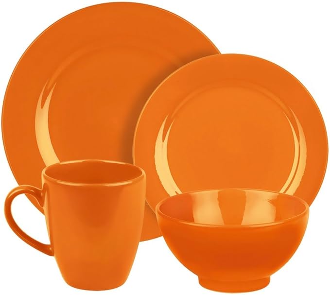 Amazon.com | Waechtersbach Fun Factory II Orange 16-Piece Dinnerware ...