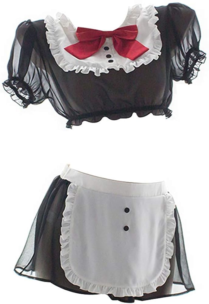 Amazon.com: YOMORIO Womens Cute Anime Maid Costume Lingerie Lolita ...