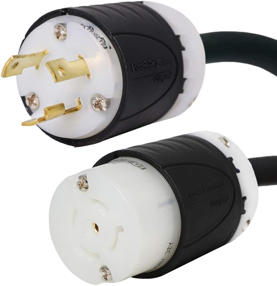 Amazon.com: NEMA L6-30P to a L21-30R Plug Adapter - 3 Foot, 30A/208V ...