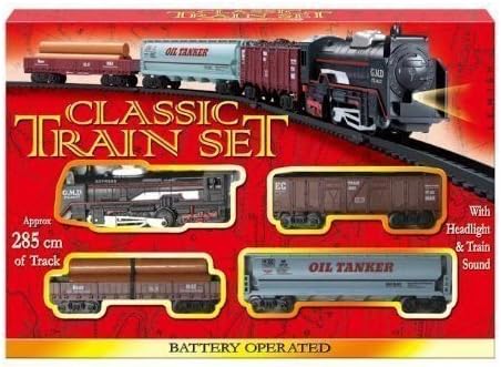 Guilty Gadgets Train Set With Tracks Battery Operated Classic Train Set ...